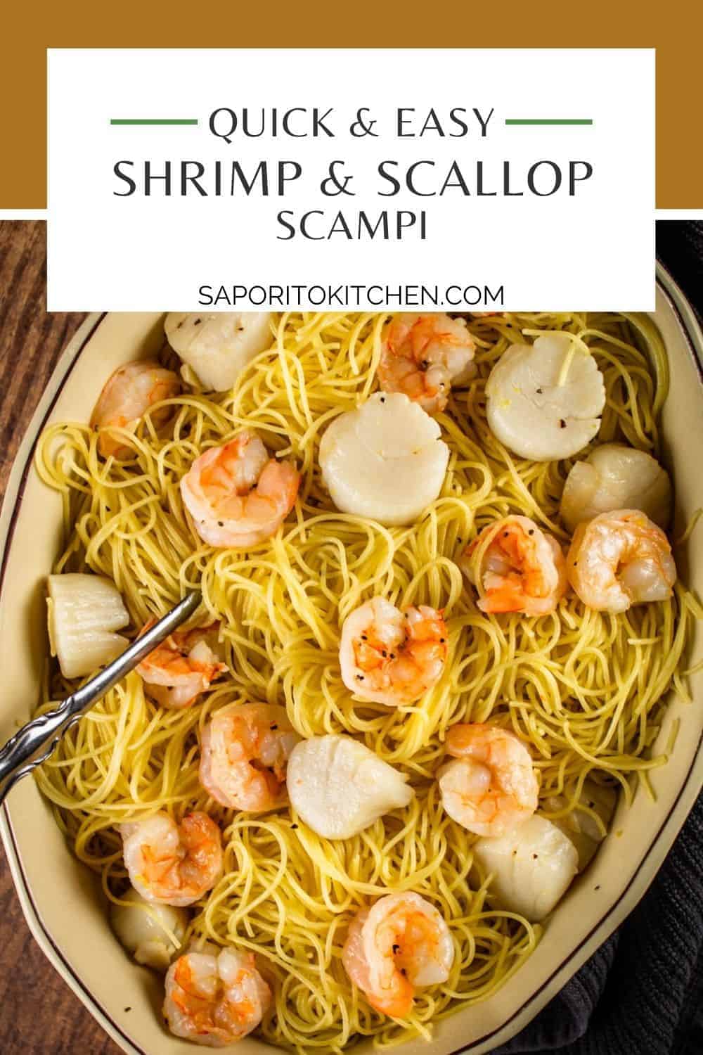 Jumbo Shrimp and Scallop Scampi Recipe | Scarlati Family Kitchen