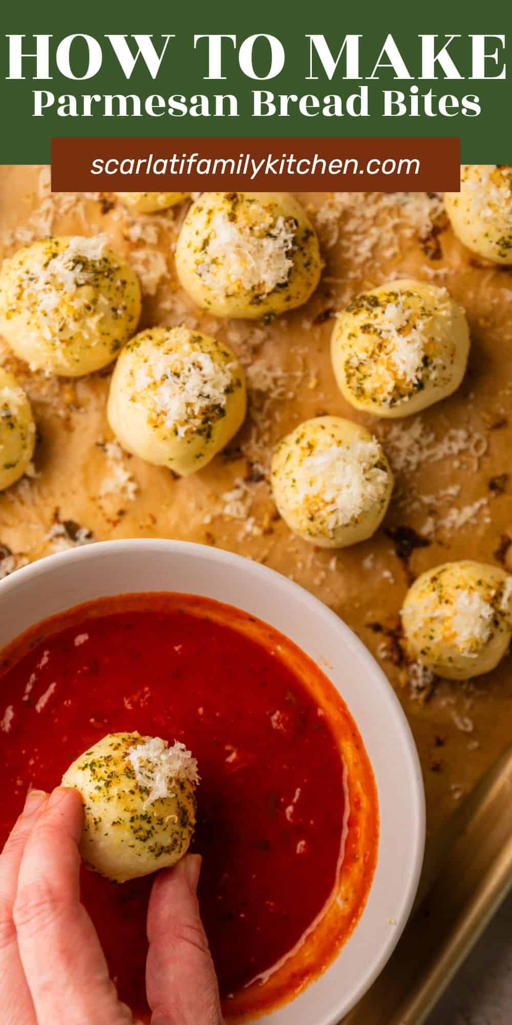 Parmesan Bread Bites with Pizza Dough | Scarlati Family Kitchen