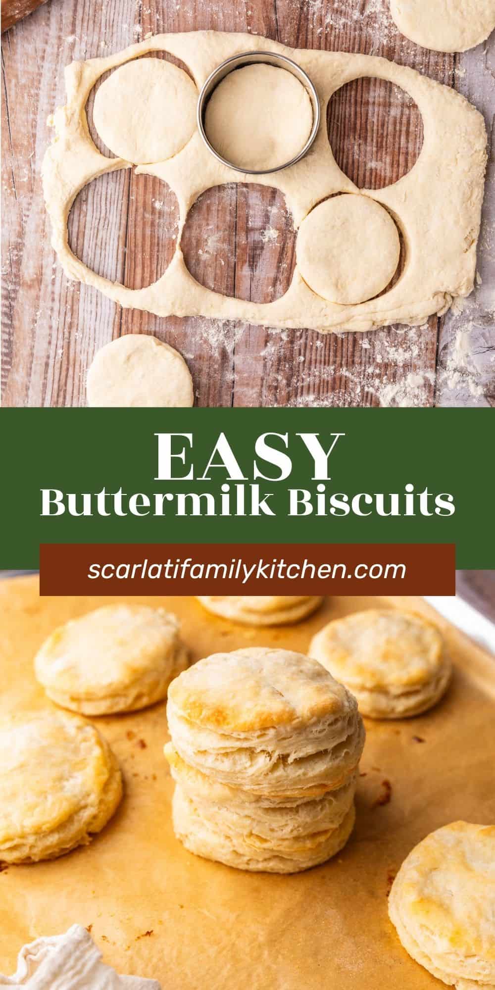 Flaky Homemade Buttermilk Biscuits | Scarlati Family Kitchen