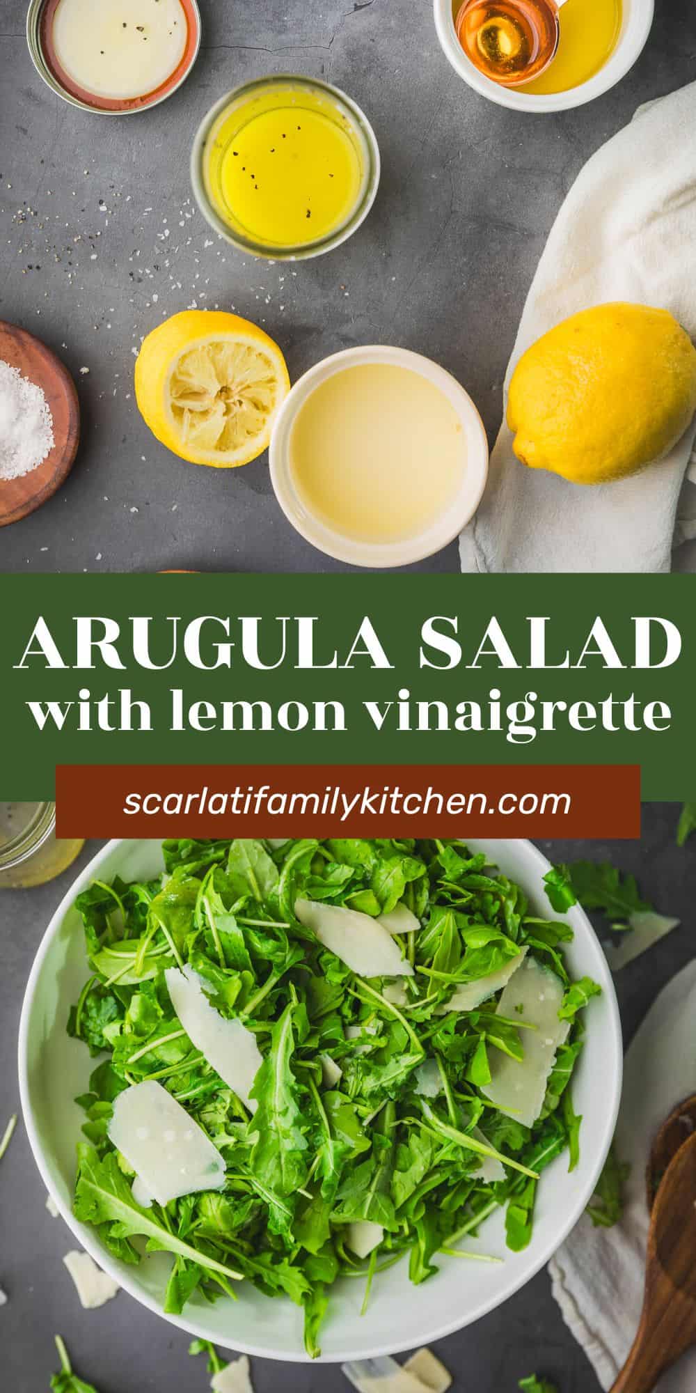 Easy Italian Arugula Salad Recipe with Parmesan | Scarlati Family Kitchen