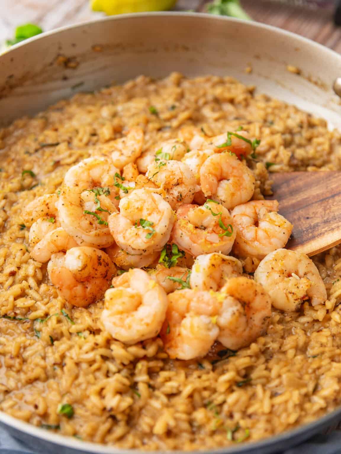 Creamy Shrimp Risotto with Mascarpone | Scarlati Family Kitchen