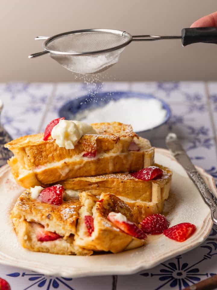 Mascarpone Stuffed French Toast with Strawberries | Scarlati Family Kitchen