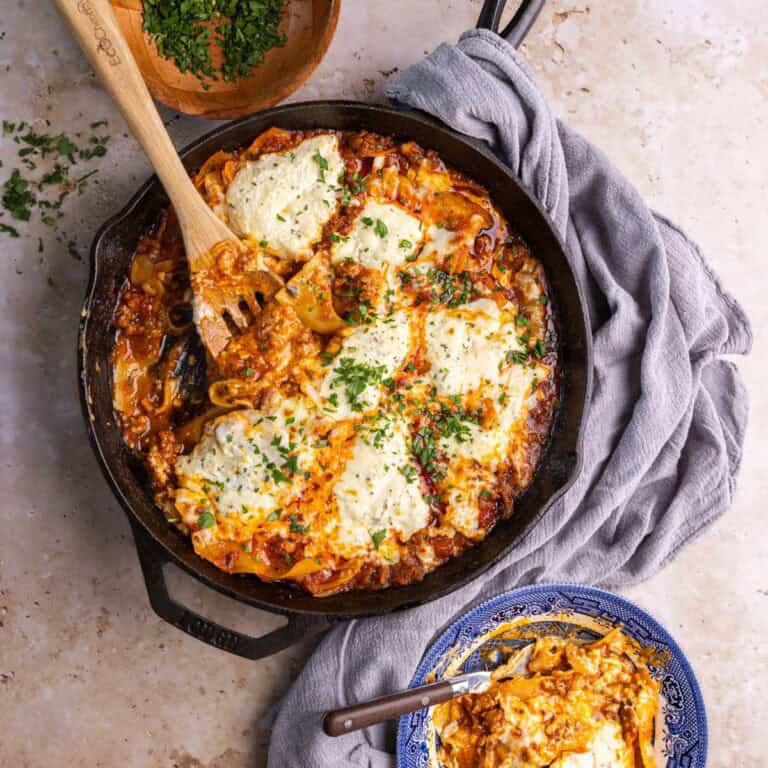 Easy Skillet Lasagna (30 Minute Recipe!) | Scarlati Family Kitchen